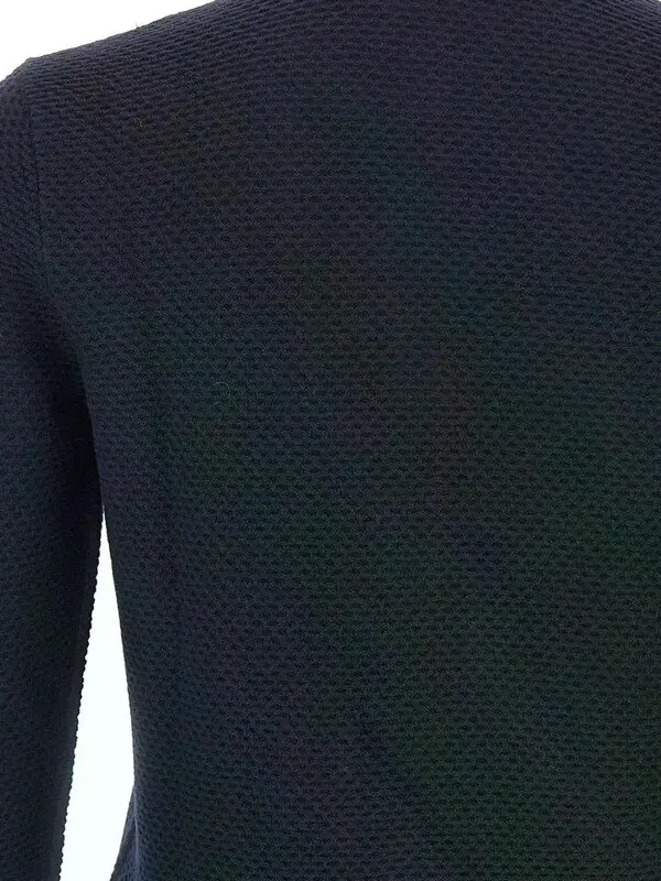 GRAN SASSO Honeycomb-knit Virgin Wool Cardigan