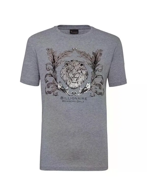 BILLIONAIRE Lion-print Crew-neck T-shirt