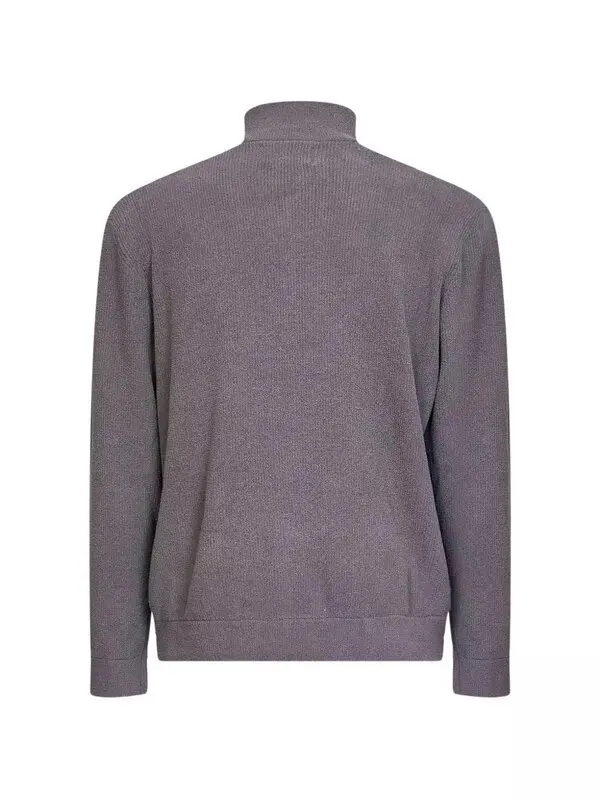 Nn07 Half-zip Ribbed-knit Sweater