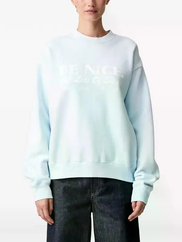 Sporty & Rich Be Nice Slogan-print Sweater