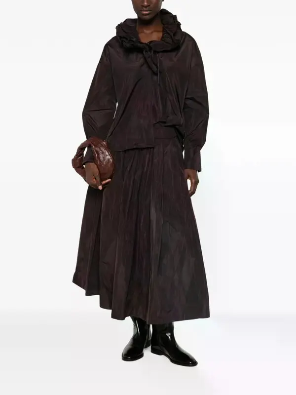 SUSANNE BOMMER Pleated Taffeta Skirt