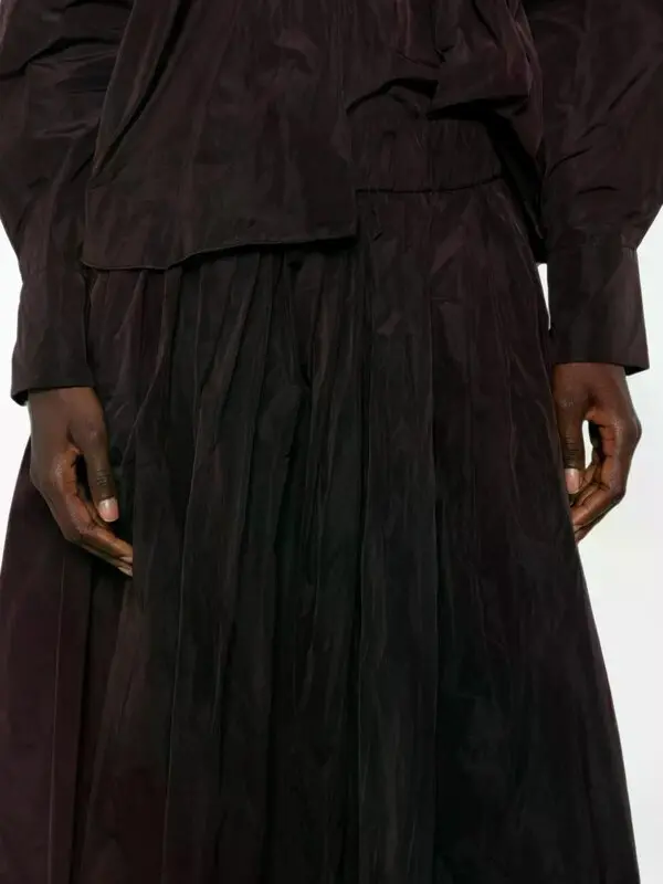 SUSANNE BOMMER Pleated Taffeta Skirt