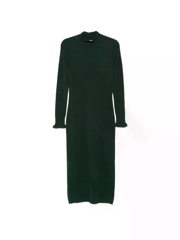 AROVESCIO High-neck Long-sleeve Dress - Green