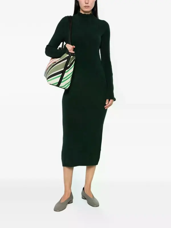 AROVESCIO High-neck Long-sleeve Dress