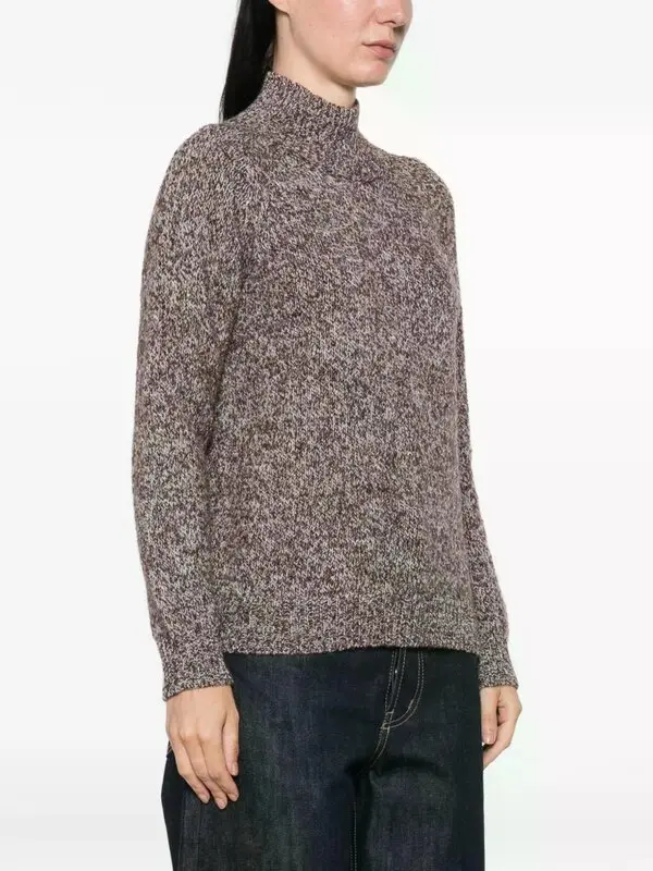 AROVESCIO Marl-knit High-neck Sweater