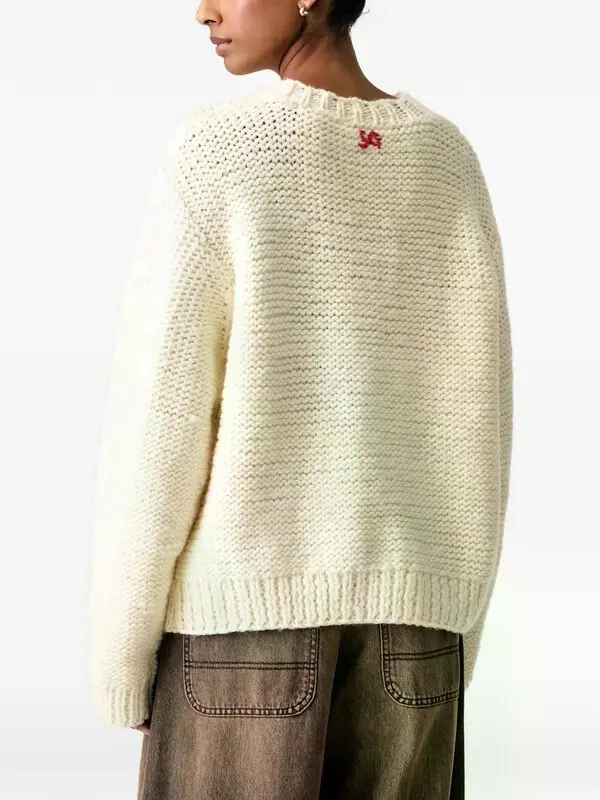 Stine Goya Floral-intarsia Chunky-knit Sweater