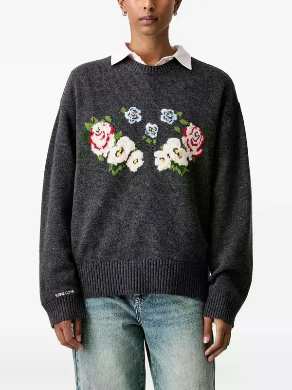 Stine Goya Floral-intarsia Sweater