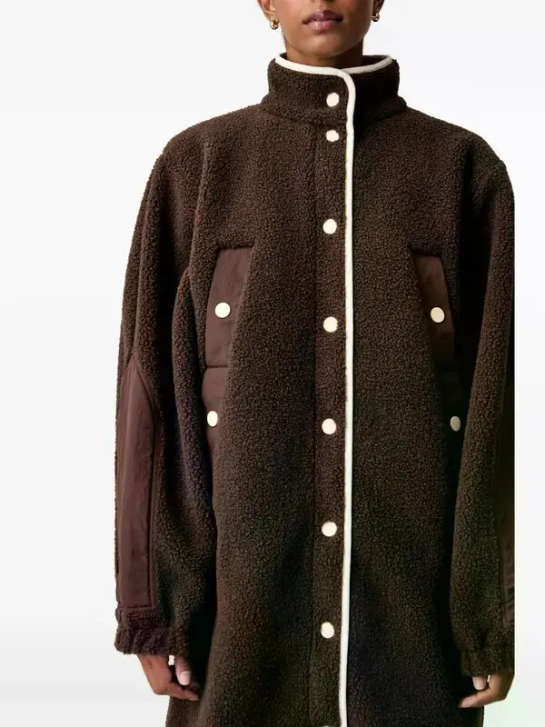 Stine Goya Contrast-trim Shearling-texture Jacket