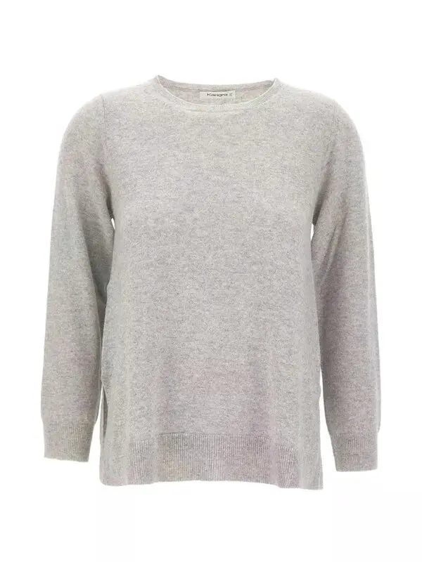 KANGRA Side-slit Sweater - Grey