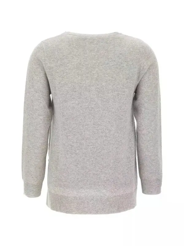 KANGRA Side-slit Sweater - Grey