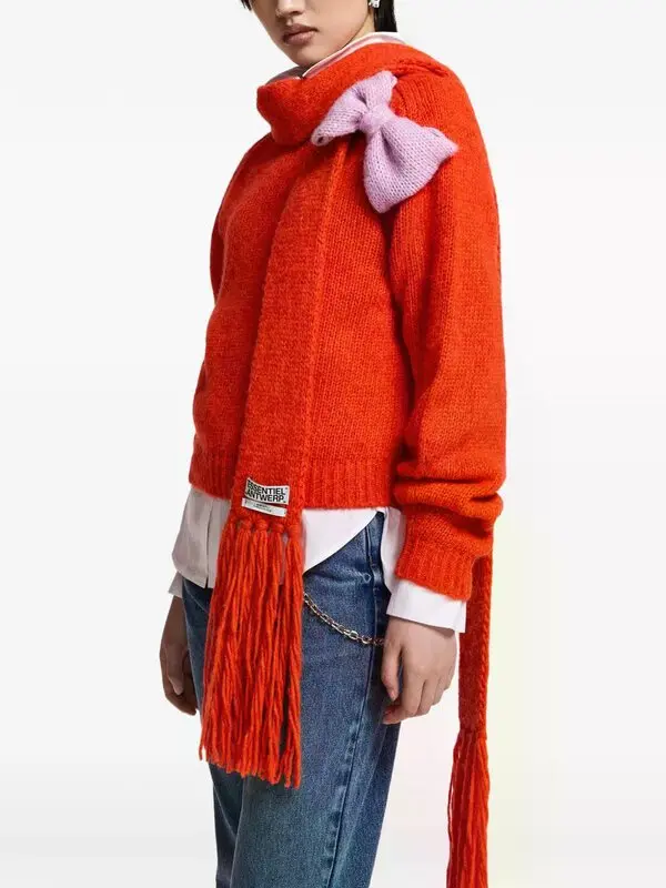 Essentiel Antwerp Kollier Bow-embellished Sweater