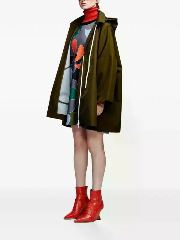 Essentiel Antwerp Krimson Hooded Coat