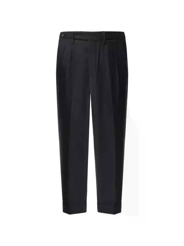 MICHAEL COAL Pleated Turned-up Trousers