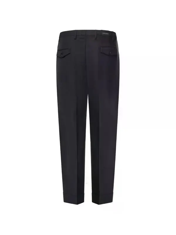 MICHAEL COAL Pleated Turned-up Trousers