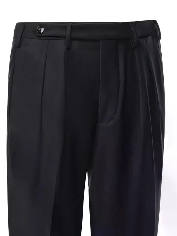 MICHAEL COAL Pleated Turned-up Trousers