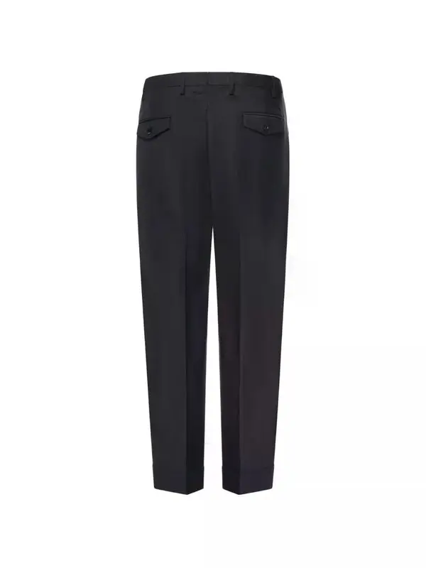 MICHAEL COAL Pleated Turned-up Trousers