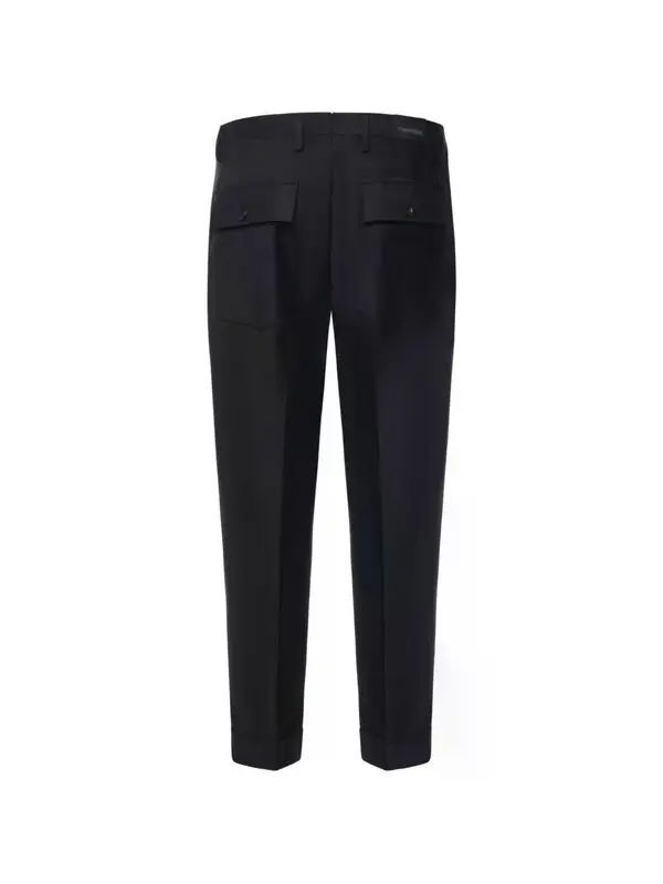 MICHAEL COAL Pleated Turn-up Trousers