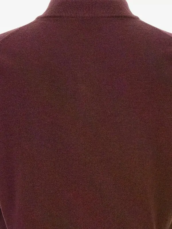 KANGRA Half-zip Virgin-wool Sweater - Red