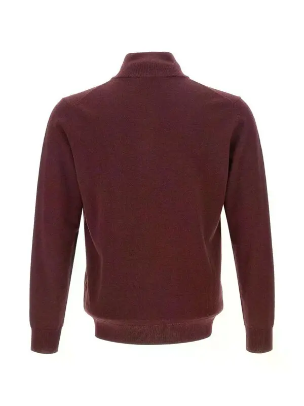 KANGRA Half-zip Virgin-wool Sweater - Red