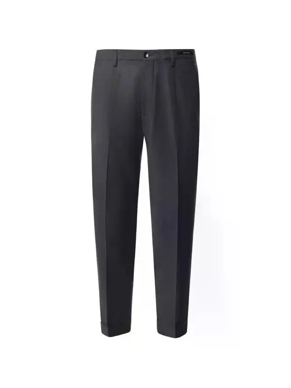 MICHAEL COAL Pleated-detail Turn-up Trousers