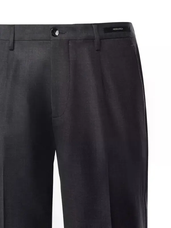 MICHAEL COAL Pleated-detail Turn-up Trousers