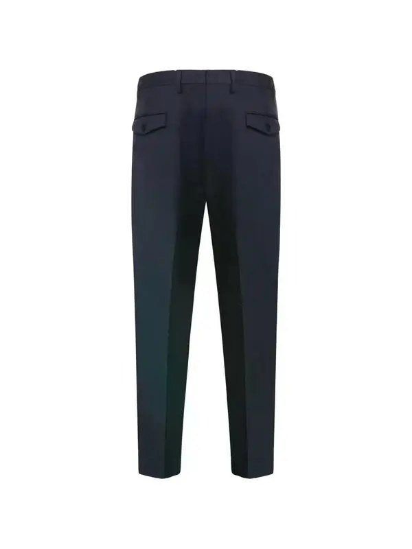 MICHAEL COAL Pleated-detail Tailored Trousers - Blue