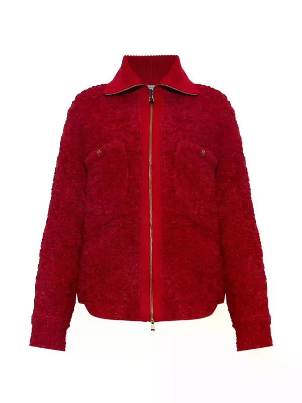 Moncler Bouclé-knit Zip-up Cardigan