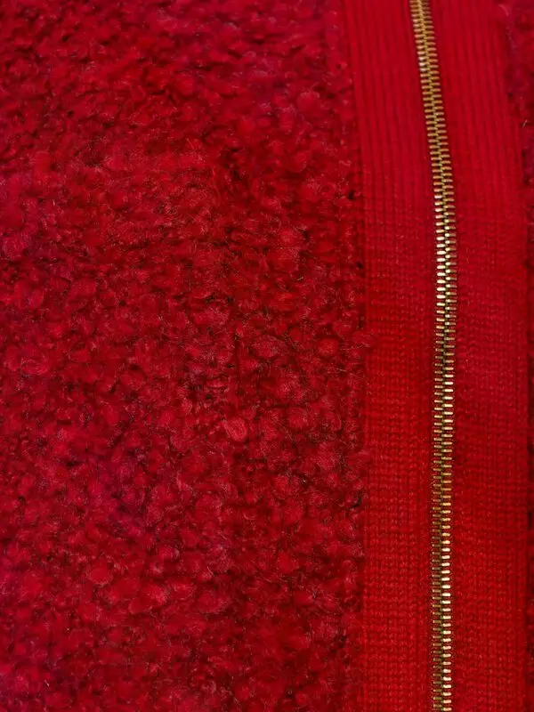 Moncler Bouclé-knit Zip-up Cardigan - Red