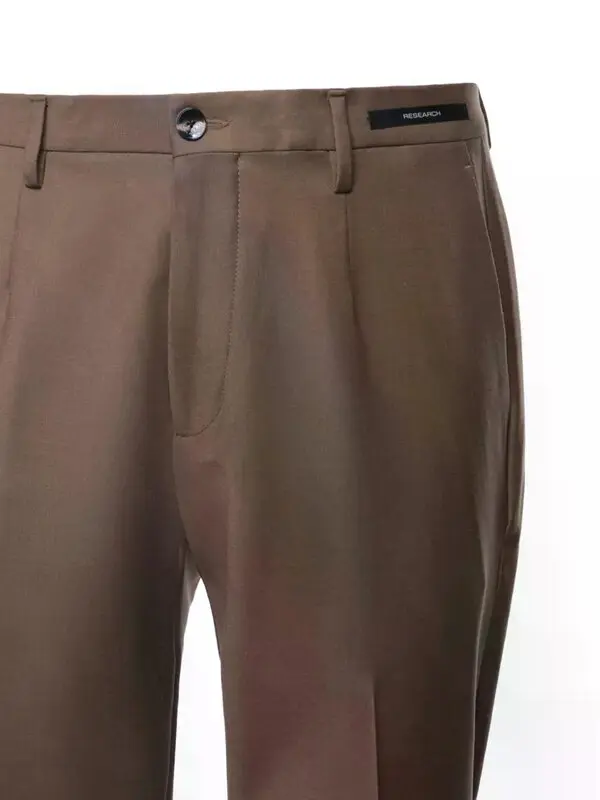 MICHAEL COAL Pleated Turn-up Trousers