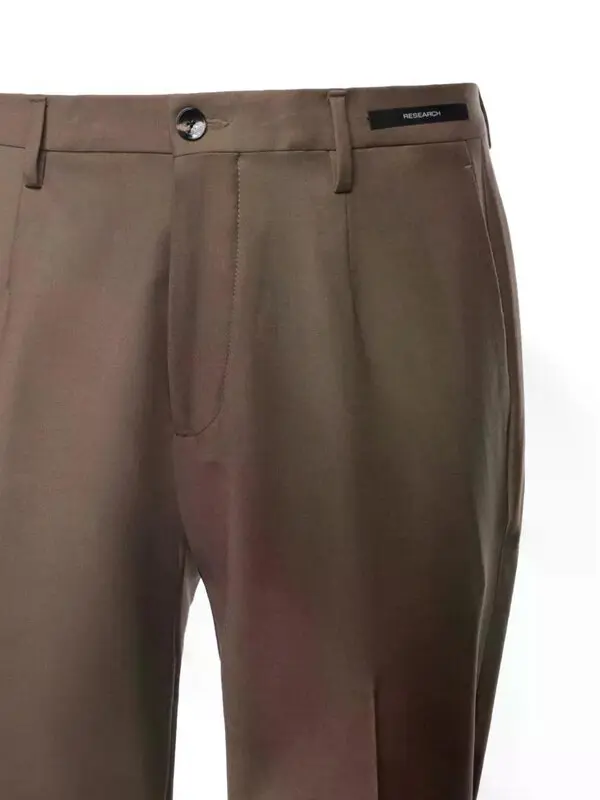 MICHAEL COAL Pleated Turn-up Trousers