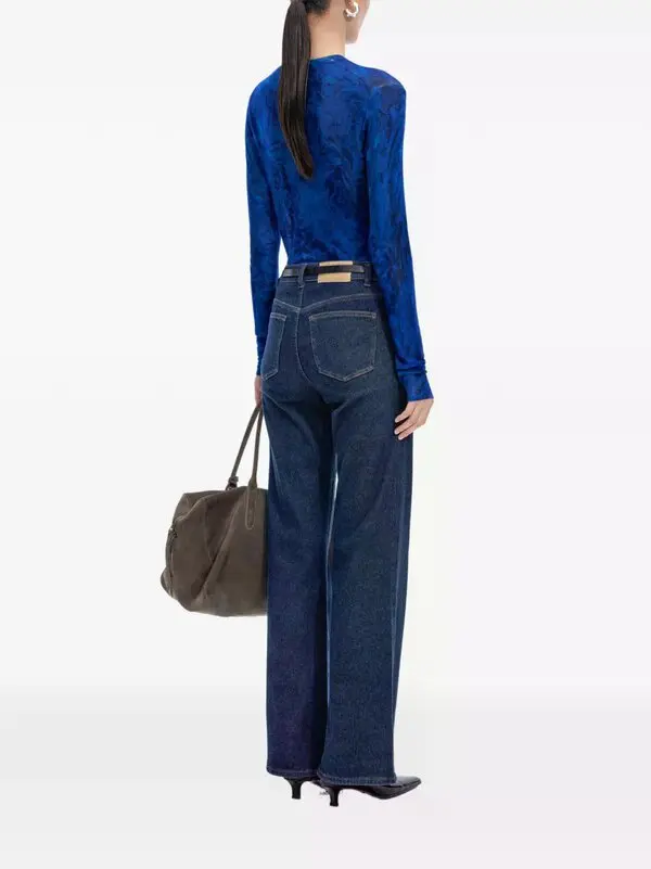 JNBY Abstract-print Wool Cardigan - Blue