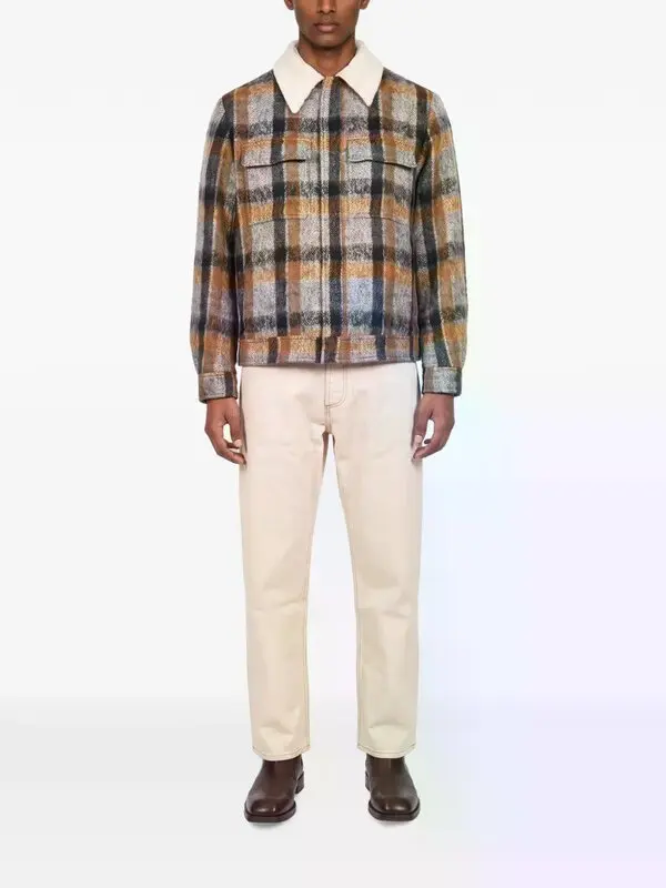 Simkhai Ford Check-pattern Fleece-collar Jacket