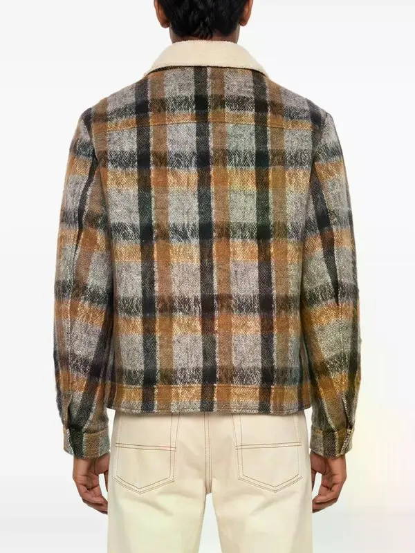 Simkhai Ford Check-pattern Fleece-collar Jacket