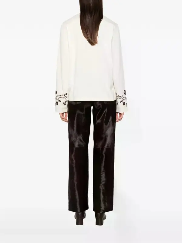 Moncler Embroidered Long-sleeve T-shirt