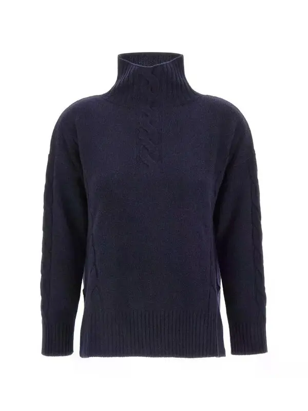 KANGRA Cable-knit High-neck Sweater