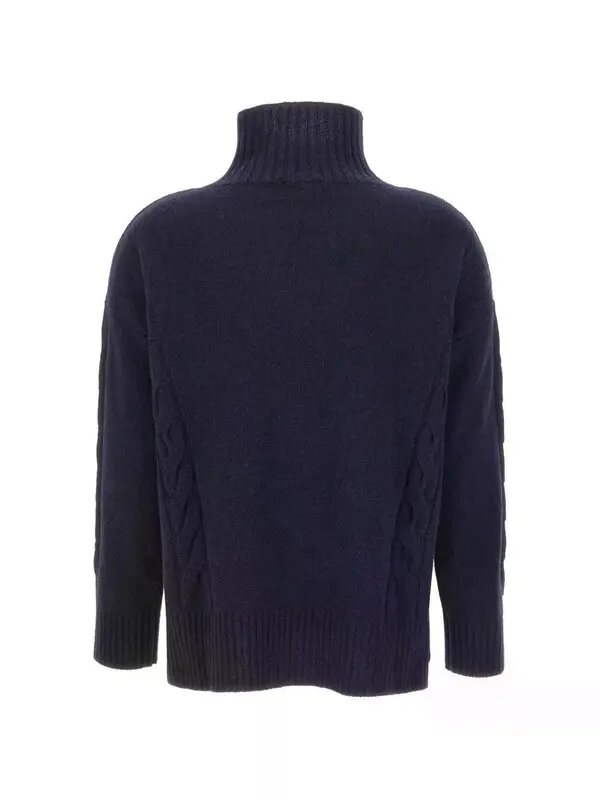 KANGRA Cable-knit High-neck Sweater
