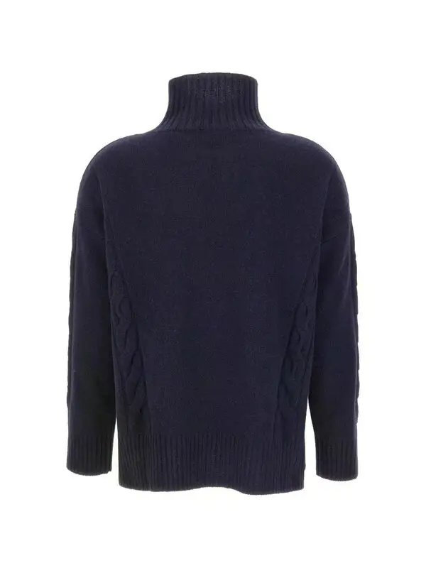 KANGRA Cable-knit High-neck Sweater