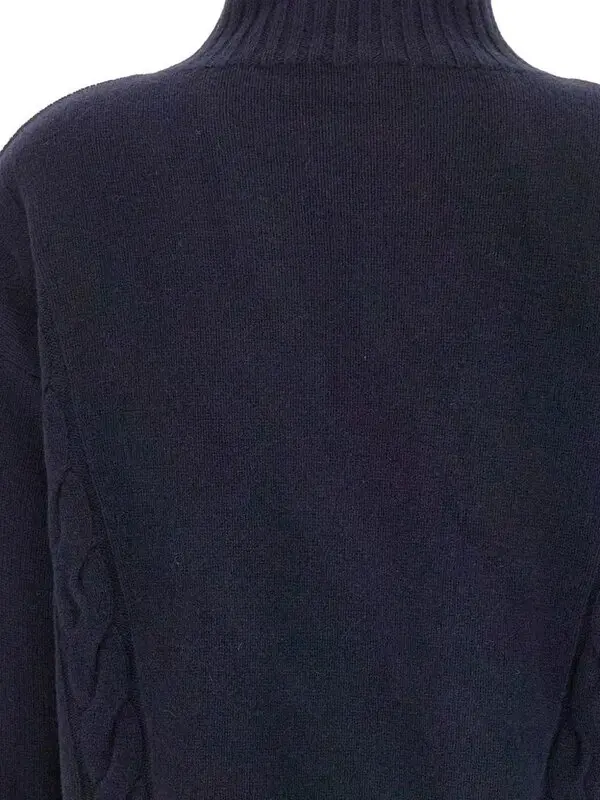 KANGRA Cable-knit High-neck Sweater