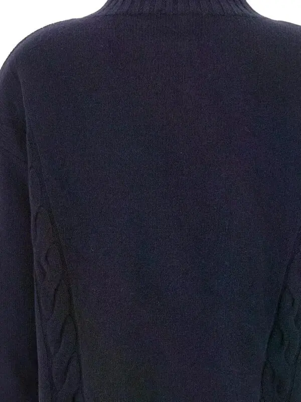 KANGRA Cable-knit High-neck Sweater