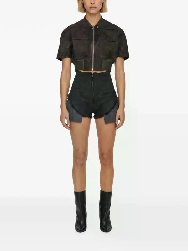 Rick Owens Tatlin Cropped Short-sleeve Jacket
