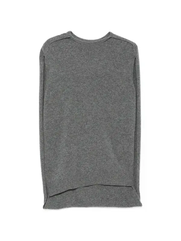 JULIE KEGELS Kape Crinkled-effect Slit-detail Sweater - Grey