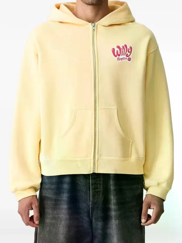 WILLY CHAVARRIA Logo-print Zip-up Hoodie