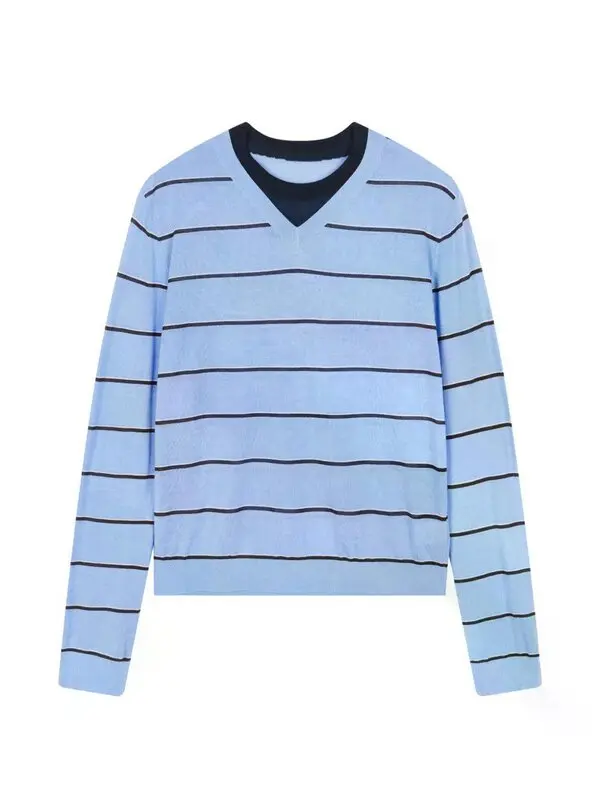 JNBY Striped V-neck Sweater
