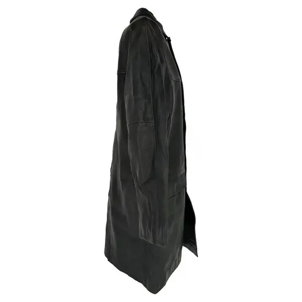 Ralph Lauren Single-breasted Leather Coat