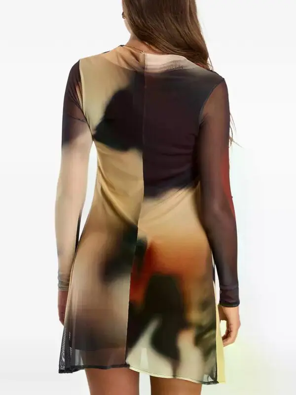 Desigual Estocolomo Abstract-print Ruched Mini Dress