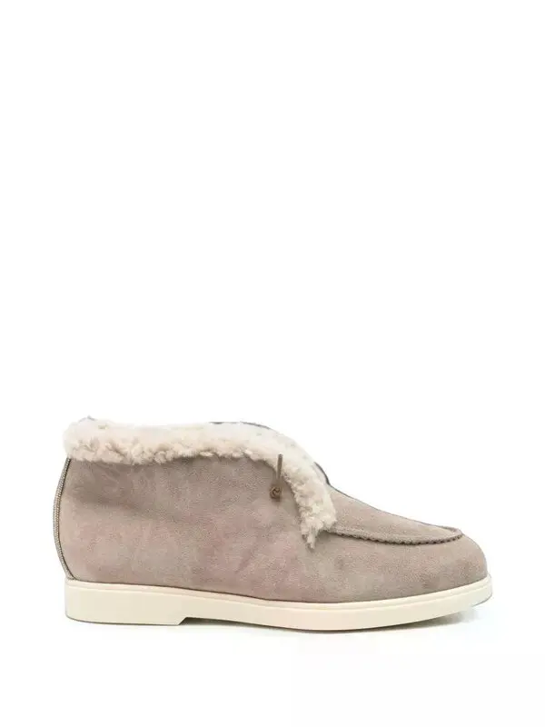 Fabiana Filippi Shearling-trim Suede Boots