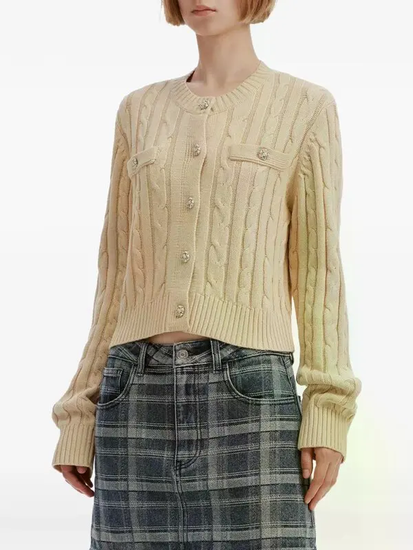 B+AB Cable-knit Button-up Cardigan