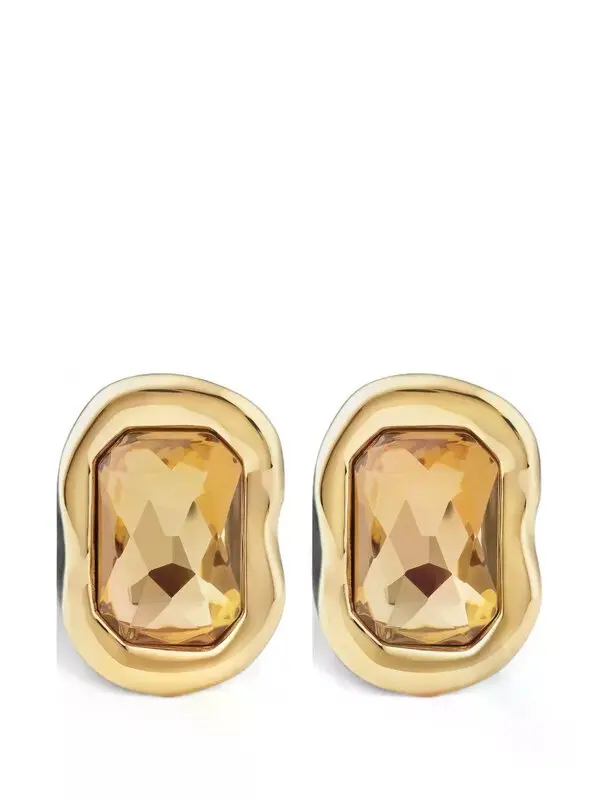 Givenchy Sculptural Crystal Earrings In Metal And Crystals