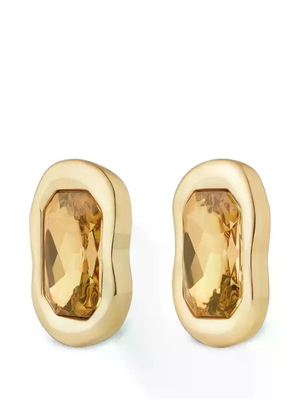 Givenchy Sculptural Crystal Earrings In Metal And Crystals