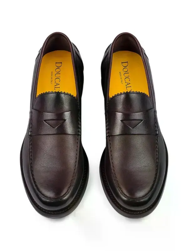 DOUCAL'S Penny-slot Leather Loafers